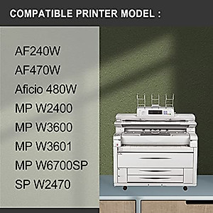 DRAWN Compatible 888029 Toner Cartridge Replacement for Ricoh AF240W AF470W Aficio 480W MP W2400 MP W3600 MP W3601 MP W6700SP SP W2470 Printer Type 1160W Toner Cartridge(1 Pack, Black)