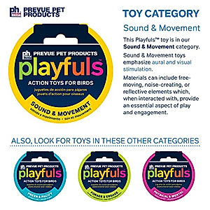 Prevue Hendryx Sound & Movement Birdie Basics Lantern Mirror Bird Toy 60420