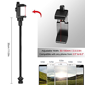 LIXADA Kayak Phone Mount Universal Boat Bracket Canoe Camera Mount Holder with Flexible Long Arm