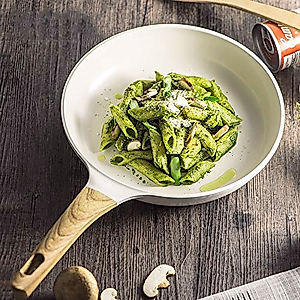 SDGH Saucepan Ceramic Coating and Aluminum Non Stick Frying Pan Grill Pancake Egg Kitchen Cookware Fry Pot