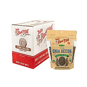 Bob's Red Mill Resealable Organic Chia Seeds, 60 Oz, Pack of 5