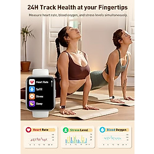 Smart Watches for Women Men (Answer/Make Calls) Compatible with iOS Android Phones Compatible, 1.83" HD Screen Fitness Tracker Smartwatches Heart Rate Monitor 110+ Sports Tracker Watch Waterproof