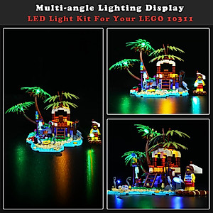 Xunsan LED Light Kit for Lego Ray The Castaway 40566 Building Blocks, Lighting Kit Designed for Lego 40566 Set, Standard Version - NOT Included Lego Model