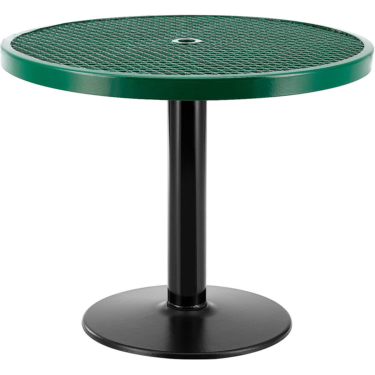 Global Industrial 36" Round Outdoor Cafe Table with Pedestal Base, 29" H, Green