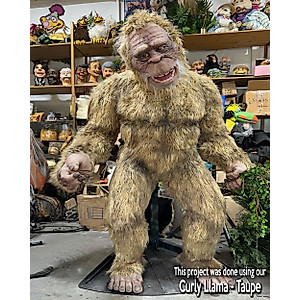 FabricEmpire 1.5'' Faux Fur Fabric Long Pile Curly Llama (Ivory) 2LB 2-Way Stretch / 60'' Wide/ by Continuous Yard