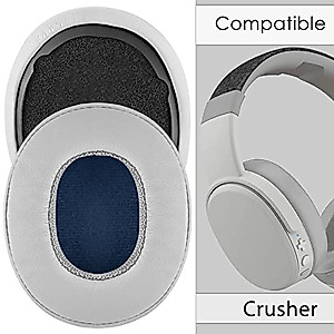 Ear Pads for Skullcandy Crusher Wireless Crusher Evo Crusher ANC Hesh 3 Venue ANC Headphones Replacement Ear Cushions, Ear Covers, Headset Earpads (Protein Leather/White)