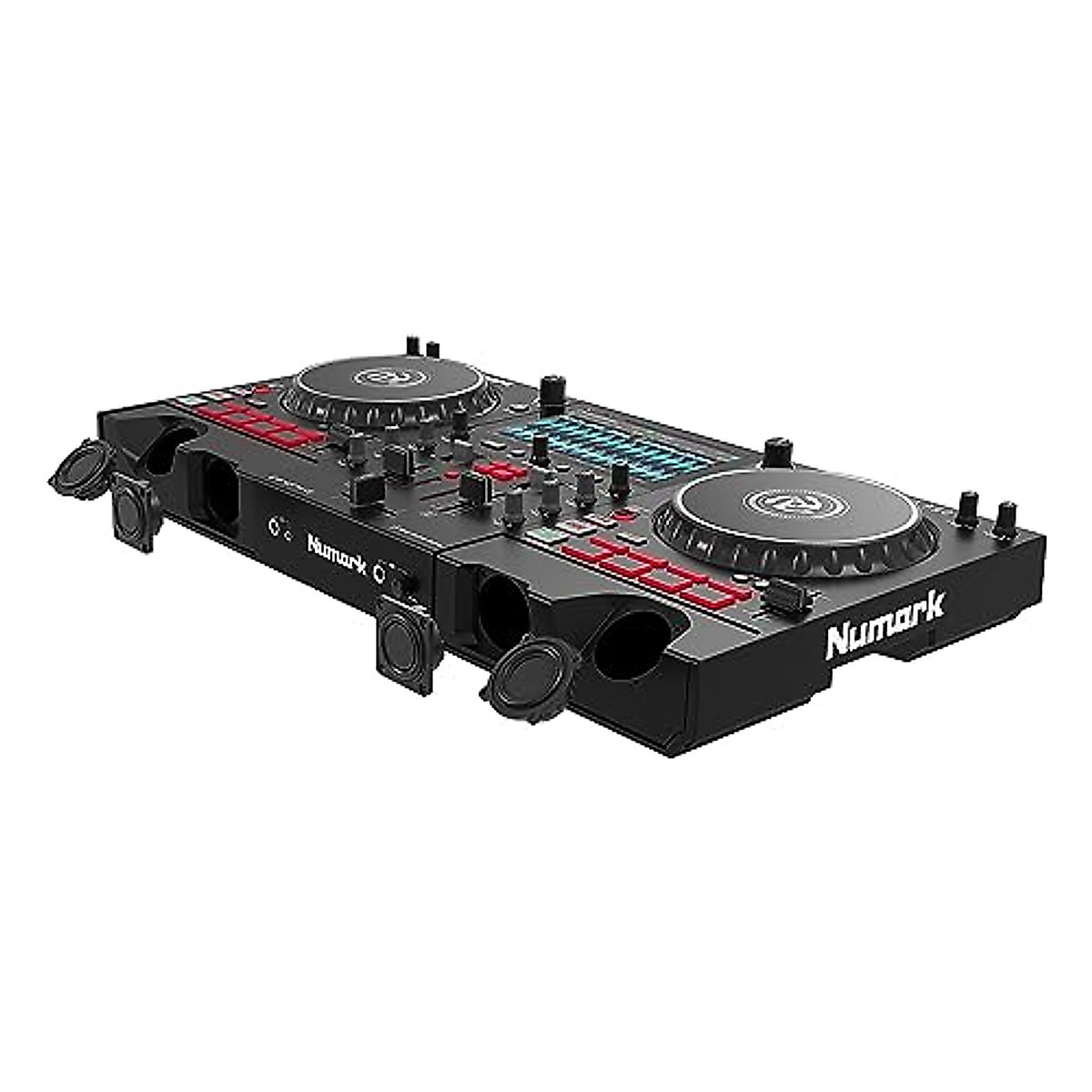 Numark Mixstream Pro Standalone System with Speakers, 7” Touch Screen, WiFi Streaming, 2 Channels & FX