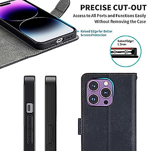 Case Compatible with Infinix Note 12 2023 X676C,Leather Case with Card Slot.Wallet Design,RFID Protection.Standable Flip Case Black