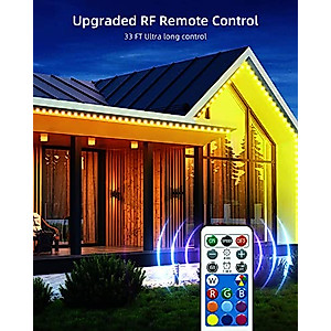 LOGUIDE Solar Rope Lights 33ft 11 Colors Changing Outdoor 100 LED Remote Twinkle Rope Tube Fairy Lights Rope Tube Lights Christmas Wedding Party Yard Waterproof(Rope Lights Multicolor)