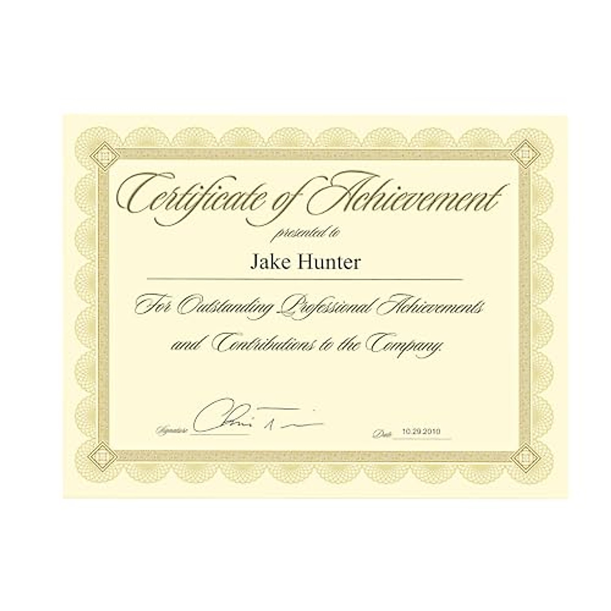 Southworth® Premium Foil Certificates, 8 1/2" x 11", 66 Lb, Ivory/Gold Foil Spiro, Pack of 15