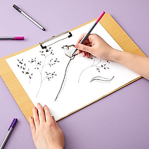 Extra Large 11x17 Clipboard, Horizontal Wooden Lap Board with Low Profile Clip for Drawing, Sketching, Art Supplies (3mm Thickness)