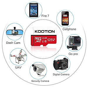 KOOTION 2-Pack 128GB Micro SD Card Class 10 Micro SDXC Card 128GB UHS-1 Memory Card Ultra High Speed TF Card, C10, U1, 128 GB