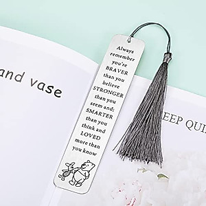 Inspirational 2023 Graduation Gifts for Women Men Bookmark with Tassel Christmas Birthday Gift for Son Daughter Wife Husband BFF Encouragement Gift for Teen Boys Girls Book Mark for BookLover Bookworm