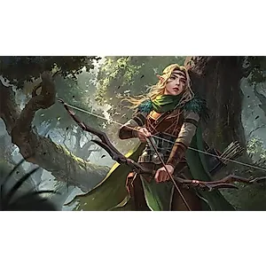 Fantasy North Aelwyn Alorr - Wood Elf Ranger - TCG Playmat and Mouse Pad - 24 x 14 inches