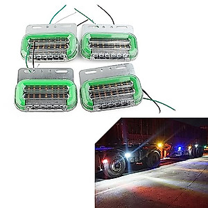 Lirun Car LED Side Marker Light External Signal Indicator Lamp for Truck Trailer Lorry,Green