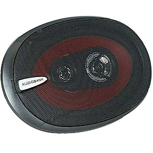 2 Audiobank 6x9 700 Watt 3-Way Red Car Audio Stereo Coaxial Speakers - AB6970