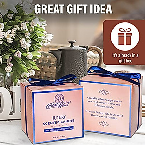 Extra Large Strong Scented Aromatherapy Soy Wax White Vanilla Bubble Candle