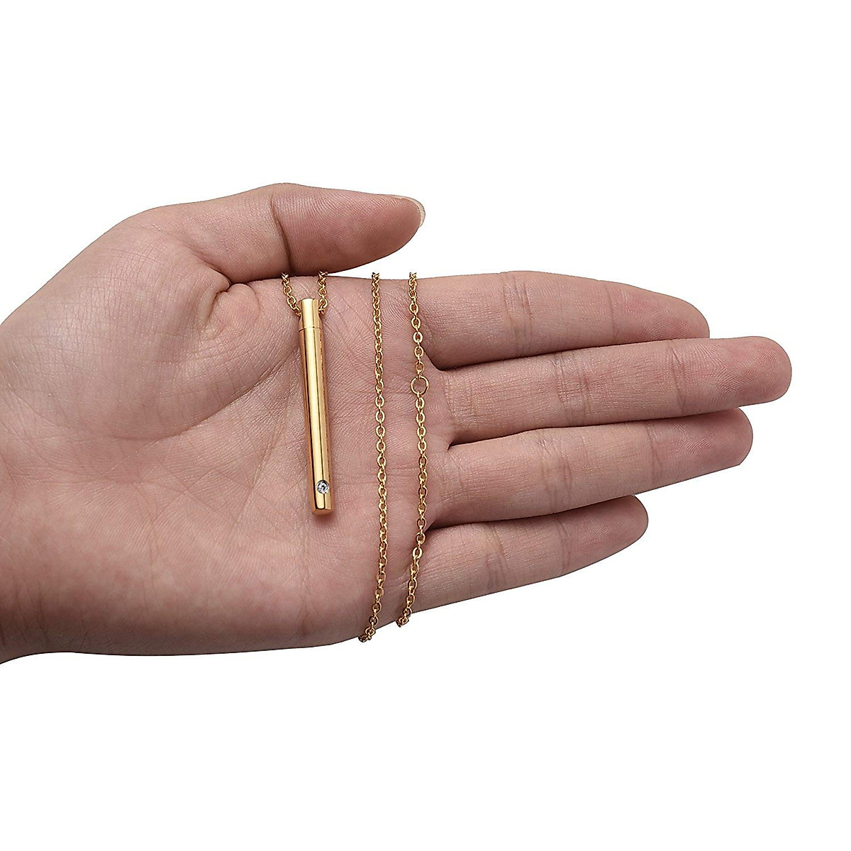 XIUDA Urn Necklace Pendant for Memorial Ashes with Stainless Steel Keepsake Ash Jewelry