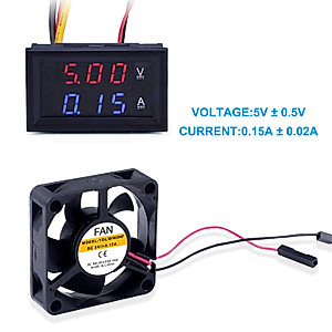 Miuzei Fan Compatible with Raspberry Pi 4 & 4B+ with 3 Pcs Aluminum Heatsinks for Pi 4 B+, Pi 4 Model B