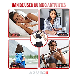 Azmec Rib Belt, 6" Elastic/Foam Chest Panel Universally Adjustable for Women, Rib Cage Protector, Wrap for Sore or Bruised Ribs, Support Sternum Injuries, Muscle Pain and Strain (Fits 26”- 40” Chest)