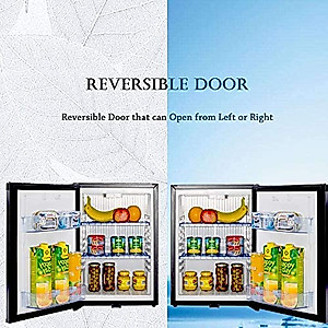 Small Refrigerator with Lock 1.2 cuft 12V/110V Fridge Lockable Small Refrigerators Freightliner Cascadia Truck Mini fridge RV Can Cooler Camper, 36 qt