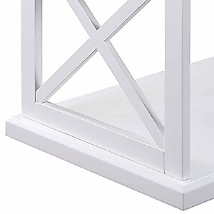 Convenience Concepts Coventry Coffee Table with Shelf, Driftwood/White