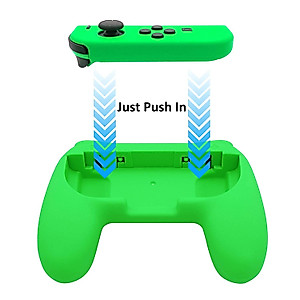 FASTSNAIL Charging Dock and 2 Pack Switch Grips Kit for Nintendo Switch Joy Con & OLED Model, Charger Stand Station with Charging Cable, Wear-Resistant Grip Controller with 6 Thumb Grip