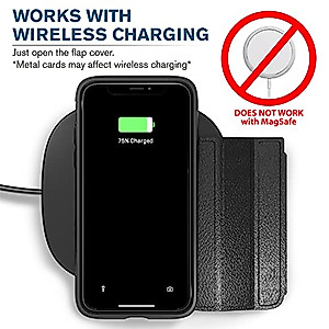 VENA vCommute Wallet Case Compatible with Apple iPhone 12 Pro Max (6.7"-inch), (Military Grade Drop Protection) Flip Leather Cover Card Slot Holder with Kickstand - Space Gray