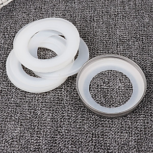 Aislor Silicone Replacement Gasket, Airtight Rubber Seals Rings for Mason Jar Lids, Leak-Proof Canning Fitting Seals 10Pcs 2.8 inch