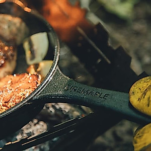 Fire-Maple Blackhawk 6" Cast Iron Skillet - Non-Stick Frying Pan with Even Heat Distribution for Bushcraft,Camping and Home Uses- Portable, Easy Storage - 600ml Capacity