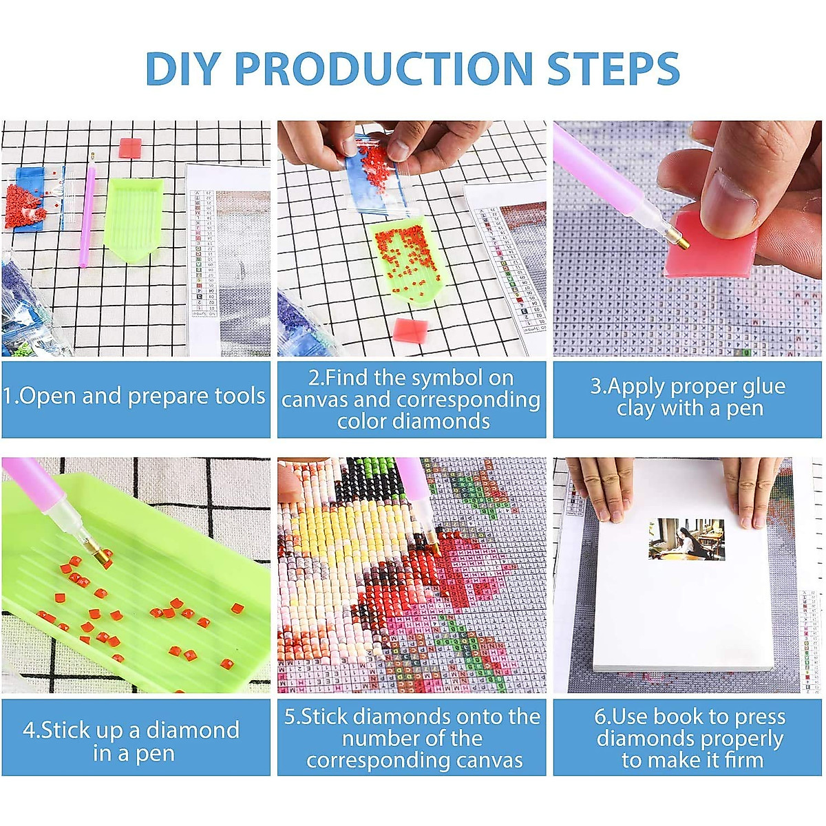 DIY 5D Full Drill Little Angel Girl Snow Scenery Square Diamond Painting by Number Kits for Adults & Kids White Wing Crystal Rhinestone Cross Stitch for Wall Decoration Gift 40x50cm/15.8x19.8inch