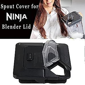 Pour Spout Cover Replacement for Ninja Blender Lid, Replacement Spout Cover for Ninja Blender 72 oz Square Pitcher, Suitable for NJ600-NJ602 and BL500-BL781, Clear