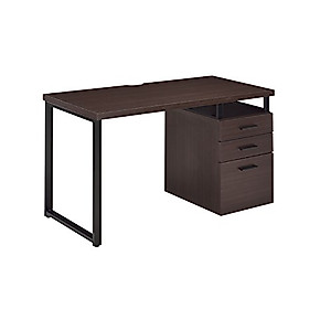 Acme Coy 3-Drawer Wooden Home Office Desk in Dark Oak