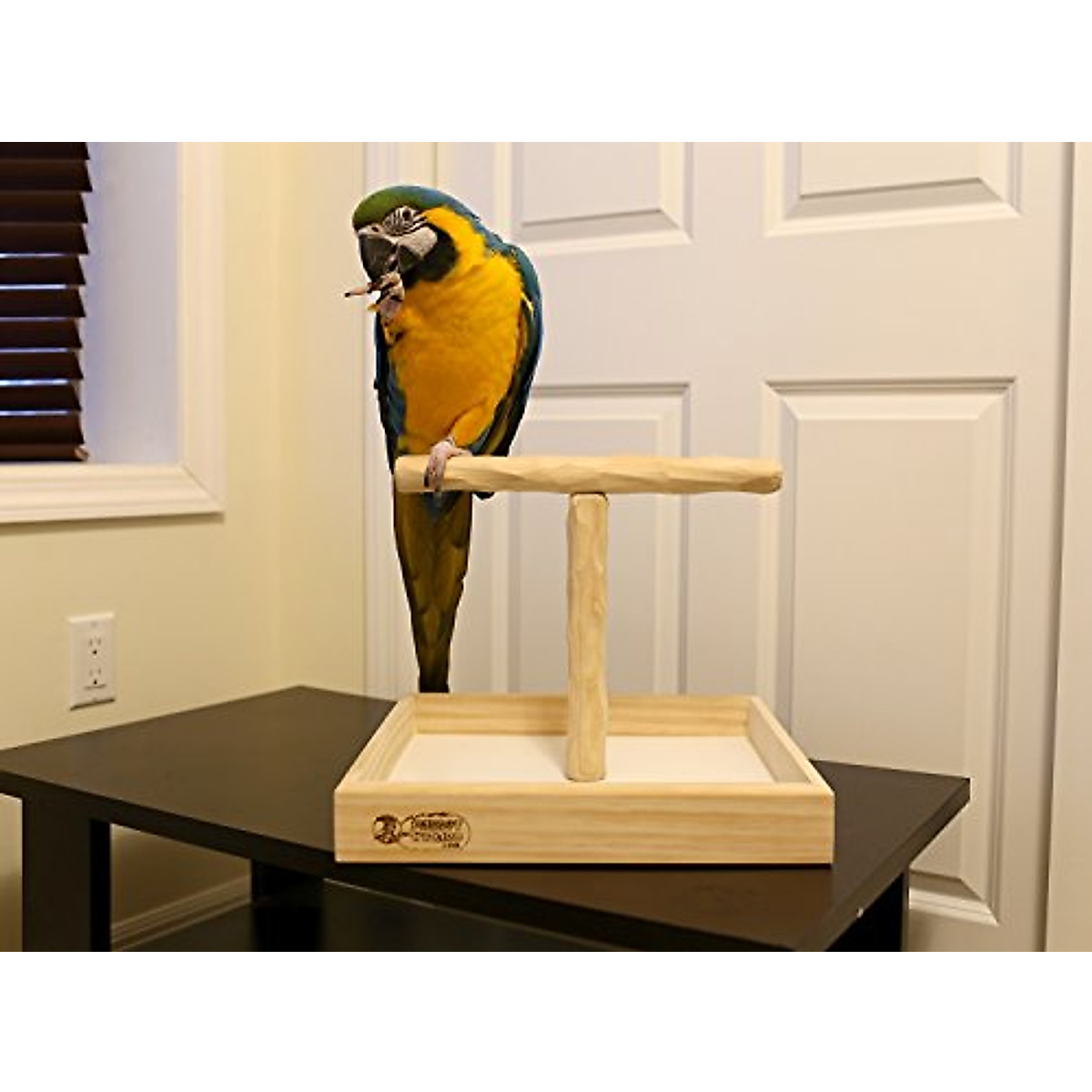 Deluxe Large Tabletop NU Perch - Parrot T Perch Stand Large