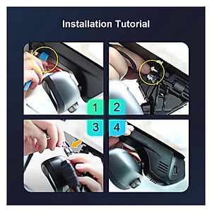 Fitcamx 2160P Car DVR WiFi Connection APP Control Easy to Use 4K Dash Cam Compatible with BMW 1 Series (F40 F20 F21) 2 Series(G42 F22 F23) (Color : HD2-6014, Size : 4K Front Cam 64GB)