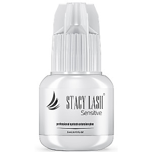 Sensitive Eyelash Extension Glue Stacy Lash 0.17fl.oz/5ml / 5-6 Sec Drying time/Retention – 4-5 Weeks/Black Adhesive/Professional Supplies