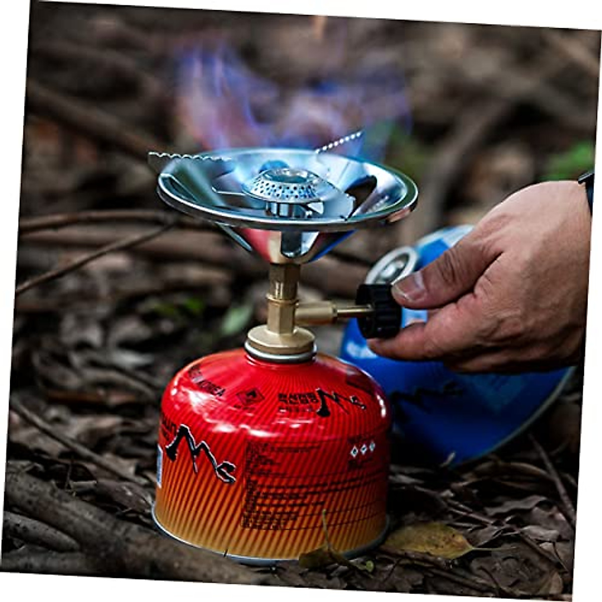 Unomor 3pcs Outdoor Portable Stove Travel Grill Mini Bbq Grill Stainless Steel Cooking Utensils Camping Accessories Outdoor Stove Head Portable Picnic Burner Cooker Burner for Picnic Gas
