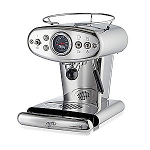 Illy X1 Anniversary 1935 Espresso Single-Serve Machine with Milk Frother Steam Wand for IperEspresso Capsules, 15bar (Stainless)