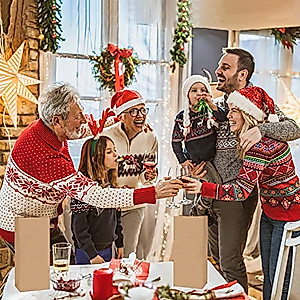 WUWEOT 50 Pack Kraft Paper Bags, 5.4"x3.3"x13" Recyclable Brown Wine Bags Paper Gift Bags Retail Bags Shipping Bags With Handles Bulk