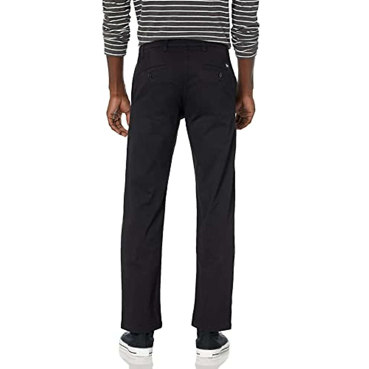 Dockers Men's Easy Stretch Khakis, Relaxed Fit, Black, 44W x 30L