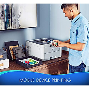 Brother HL-L3210CW USB & Wireless Digital Color Laser Printer for Home Business Office - Single-Function: Print Only - 19 ppm, 600 x 2400 dpi, 250-Sheet Large Capacity, Tillsiy USB Printer Cable