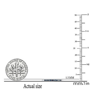 Dazzlingrock Collection Round Blue Sapphire Women Single Line Half Wedding Band | 14K White Gold, Size 5