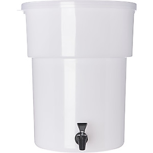 CFS Plastic Round Beverage Dispenser, 5 Gallons, White