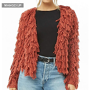 MANGDIUP Women's Round Collar Long Sleeve Elastic Bodysuit Jumpsuit (Black, XXL)