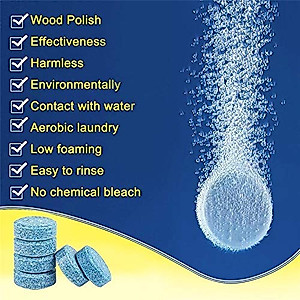 Blulu 60 Pieces Car Windshield Glass Concentrated Washer Tablets Windshield Washer Fluid Solid Car Effervescent Tablets Glass Solid Wiper Cleaning Tablets for Car Kitchen Window