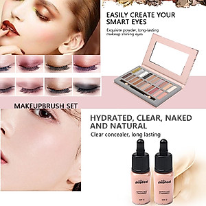 OAWLY Makeup Kits Makeup Set for Teens Women Full Kit Makeup Kit for Women 20 Color Eyeshadow Palette Foundation Face Primer Lipgloss Mascara Eyeliner Makeup Brushes Gift Make up Kit (black)