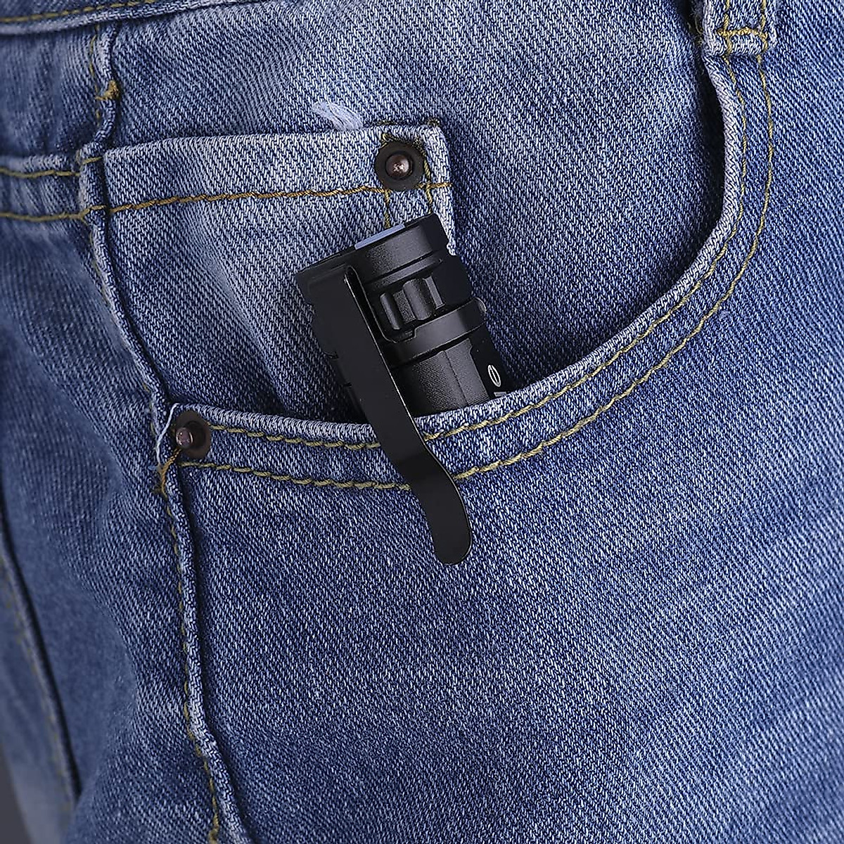 KunHe 5 Pack Mini Small Pocket LED Flashlight, USB Rechargeable Flashlights, High Lumens Bright Powerful EDC Flash Lights, Handheld Flashlights Bulk, Compact Pocket Flashlight with Belt Clip