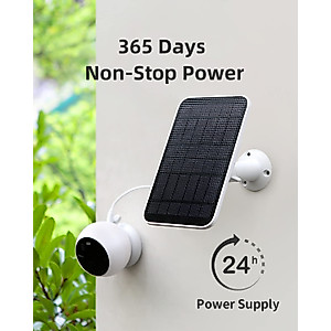 Noorio 2.6W/5V Portable Solar Panel for Security Camera Outdoor Wireless, Solar Battery Charger with 10ft Cable and Adjustable Bracket, IP65 Waterproof