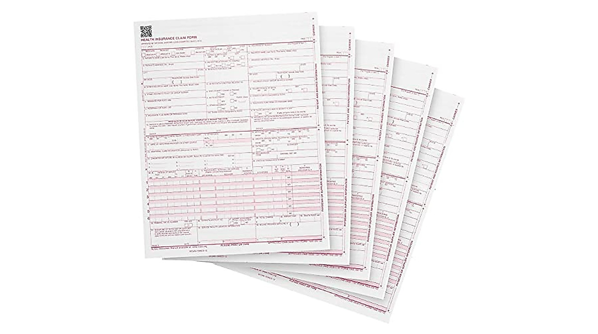 CMS-1500 Health Insurance Claim Forms - 500 Pack