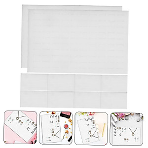 BUGUUYO 10pcs Jewelry Box Pad Sponge Pad for Ring Earring Display Tray Ring Holder Insert Ear Stud Pad Showcase Display Trays Ring Foam Insert Velvet Earrings Pad Leather White